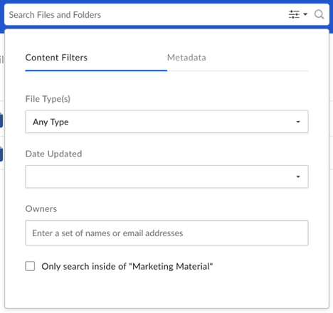 Search for Files, Folders, and Content – Box Support